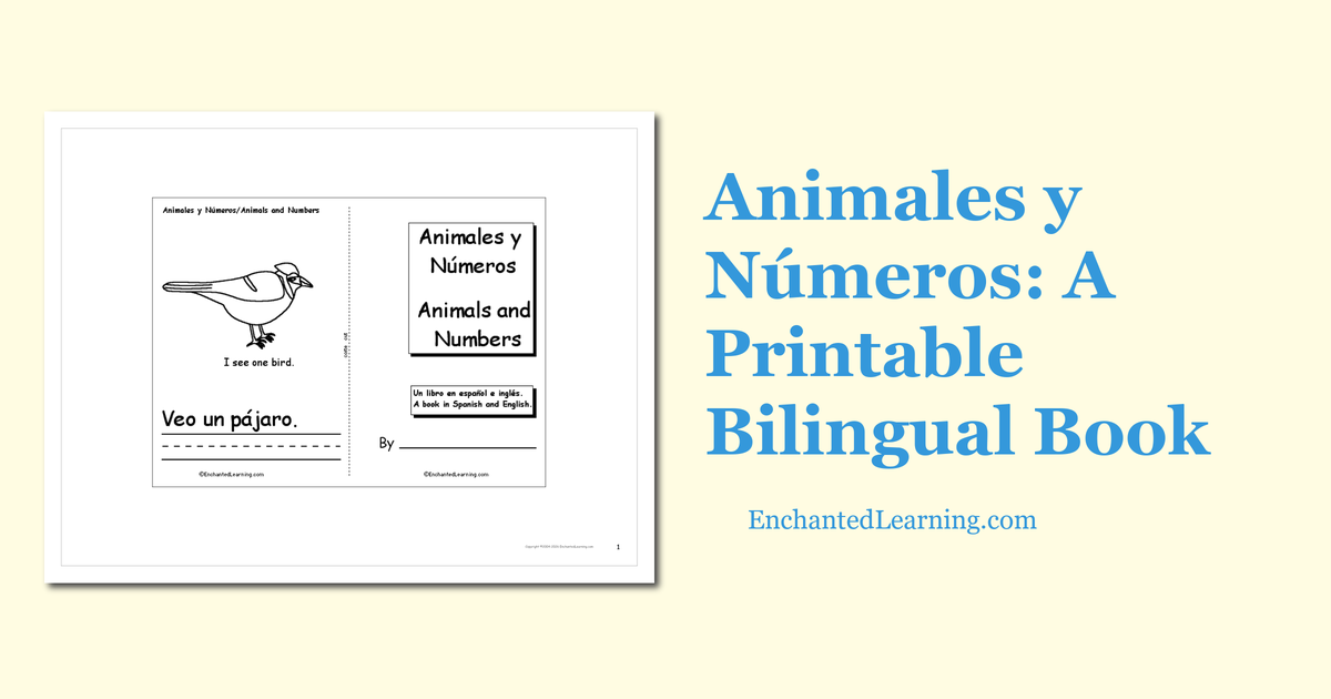 Animales y Números: A Printable Bilingual Book - Enchanted Learning
