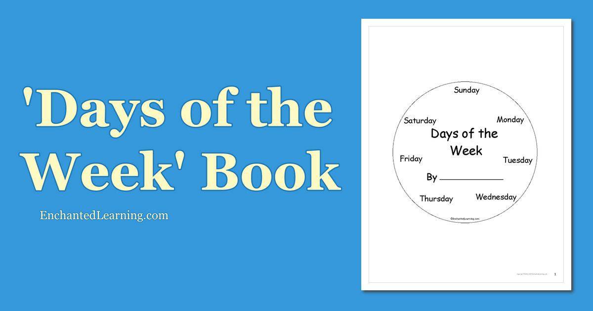 'Days of the Week' Book - Enchanted Learning