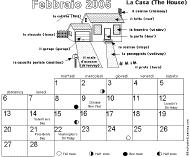 February Italian Calendar 2006: EnchantedLearning.com