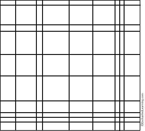 Mondrian: Coloring Page - EnchantedLearning.com