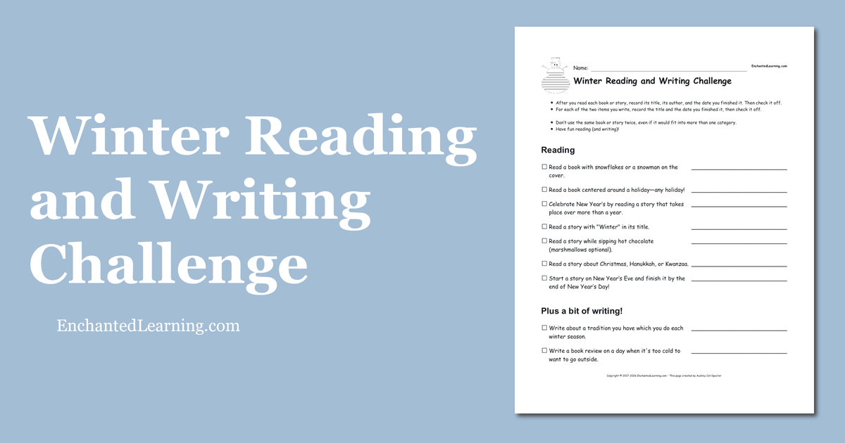 Winter Reading Challenge - Enchanted Learning