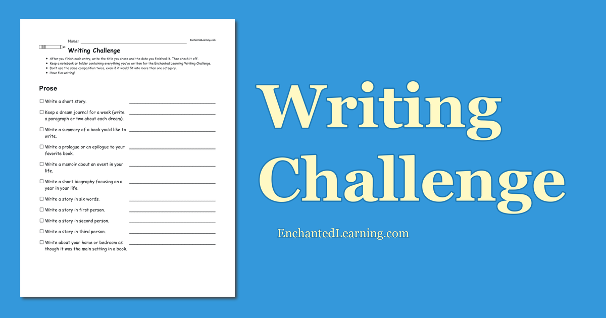Writing Challenge - Enchanted Learning