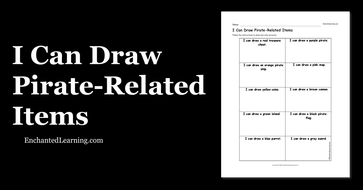 I Can Draw Pirate-Related Items - Enchanted Learning