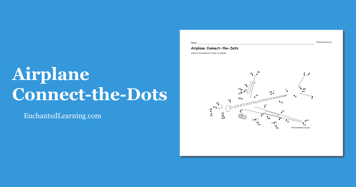 Airplane Connect-the-Dots - Enchanted Learning