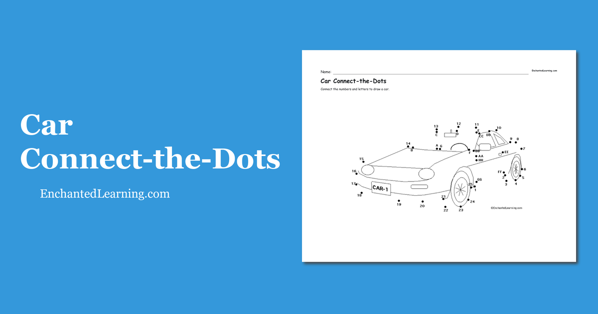 Car Connect-the-Dots - Enchanted Learning