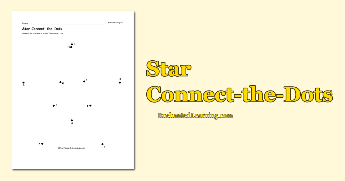 Star Connect-the-Dots - Enchanted Learning