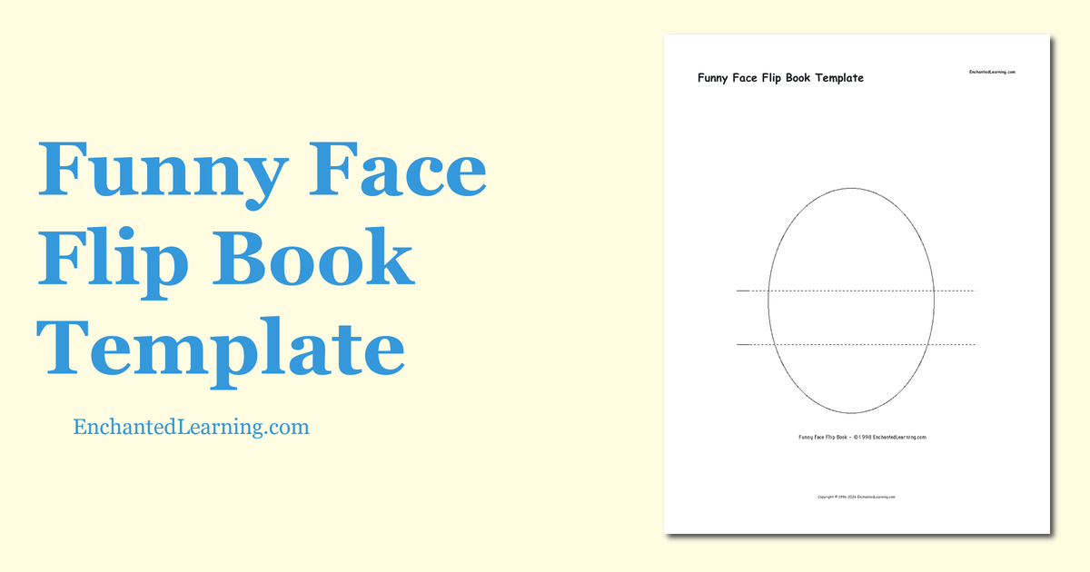 Funny Face Flip Book Template - Enchanted Learning