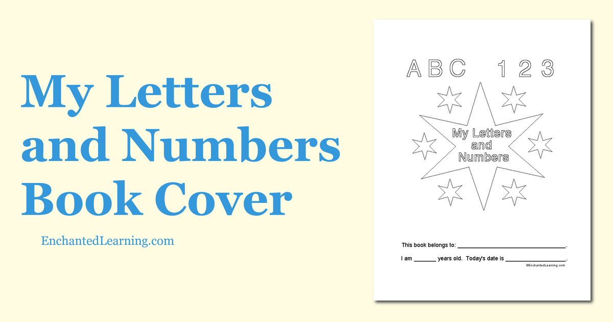 My Letters and Numbers Book Cover - Enchanted Learning