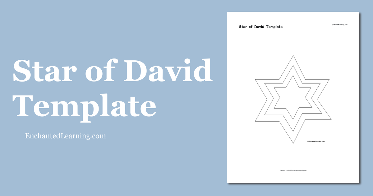 Star of David Template - Enchanted Learning