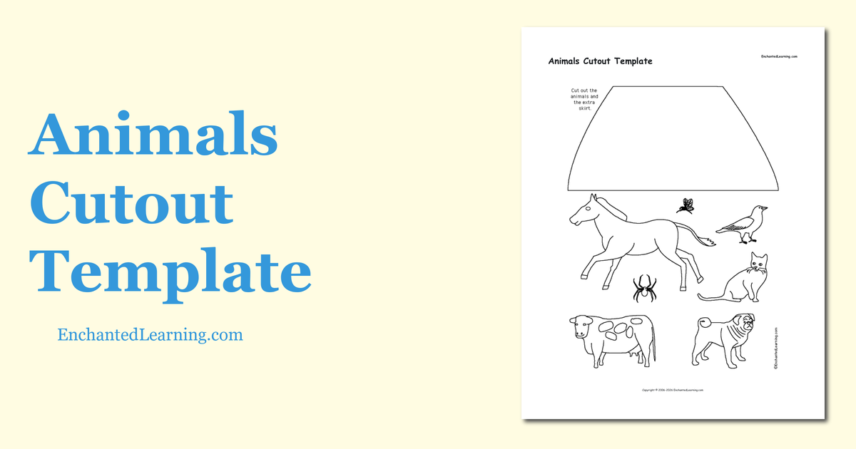 Animals Cutout Template - Enchanted Learning