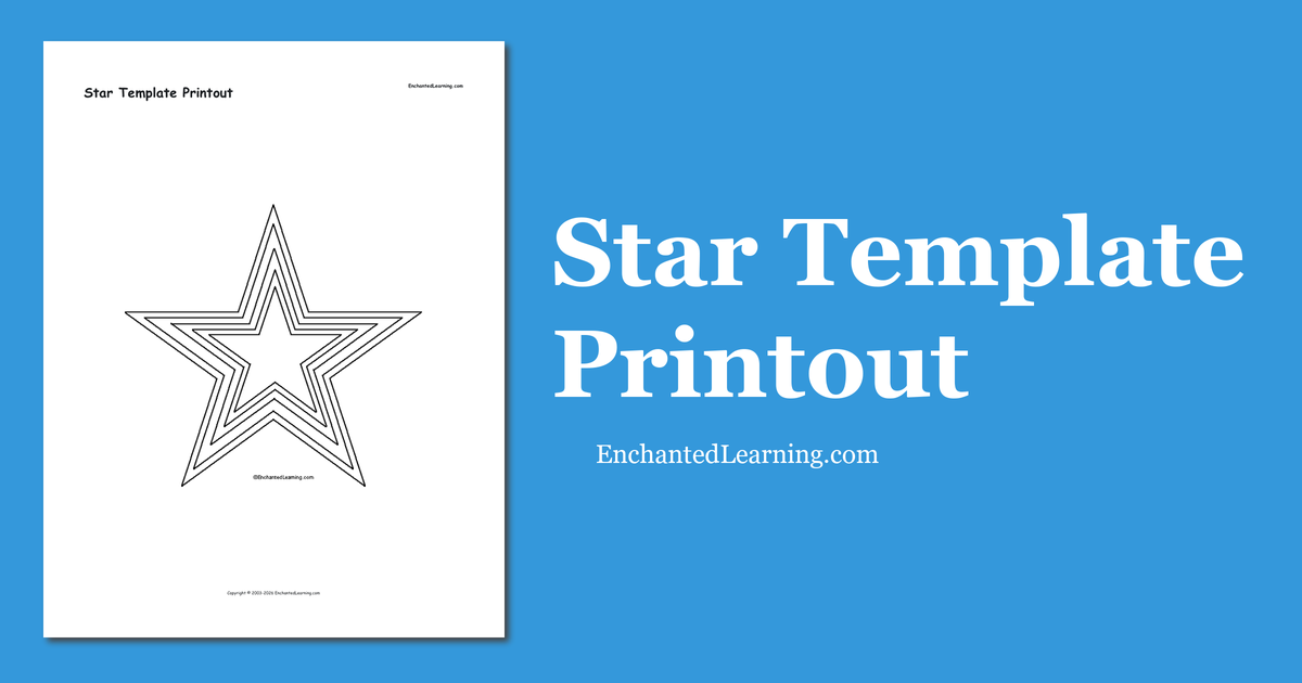 Star Template Printout - Enchanted Learning
