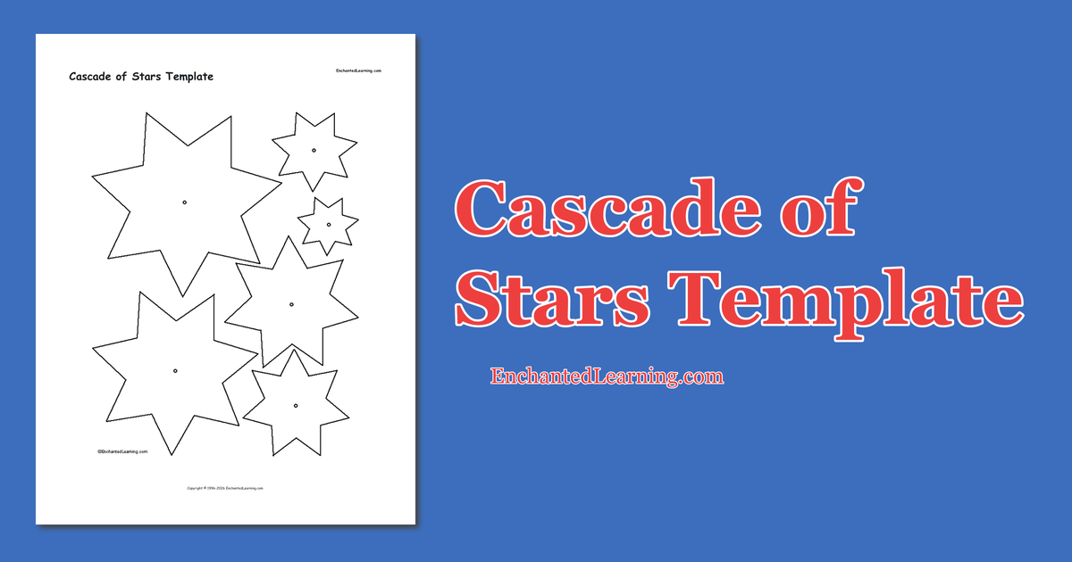 Cascade of Stars Template - Enchanted Learning