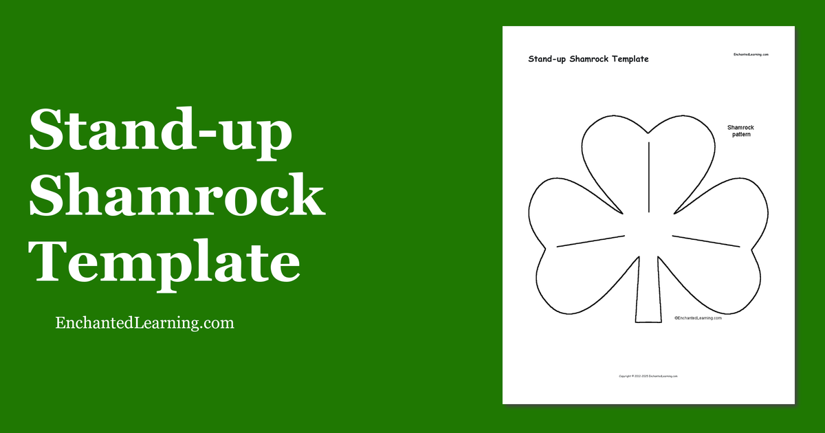 Stand-up Shamrock Template - Enchanted Learning