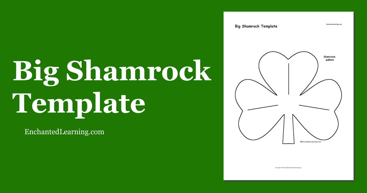 Big Shamrock Template - Enchanted Learning