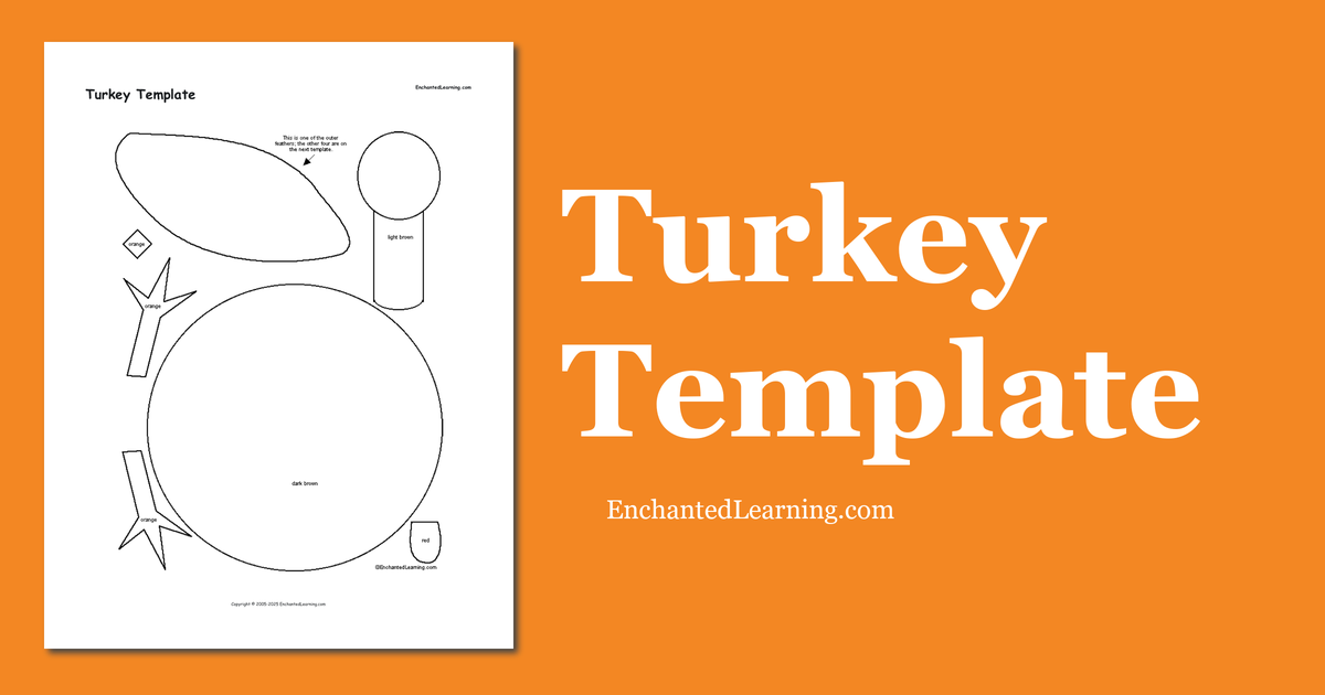Turkey Template - Enchanted Learning