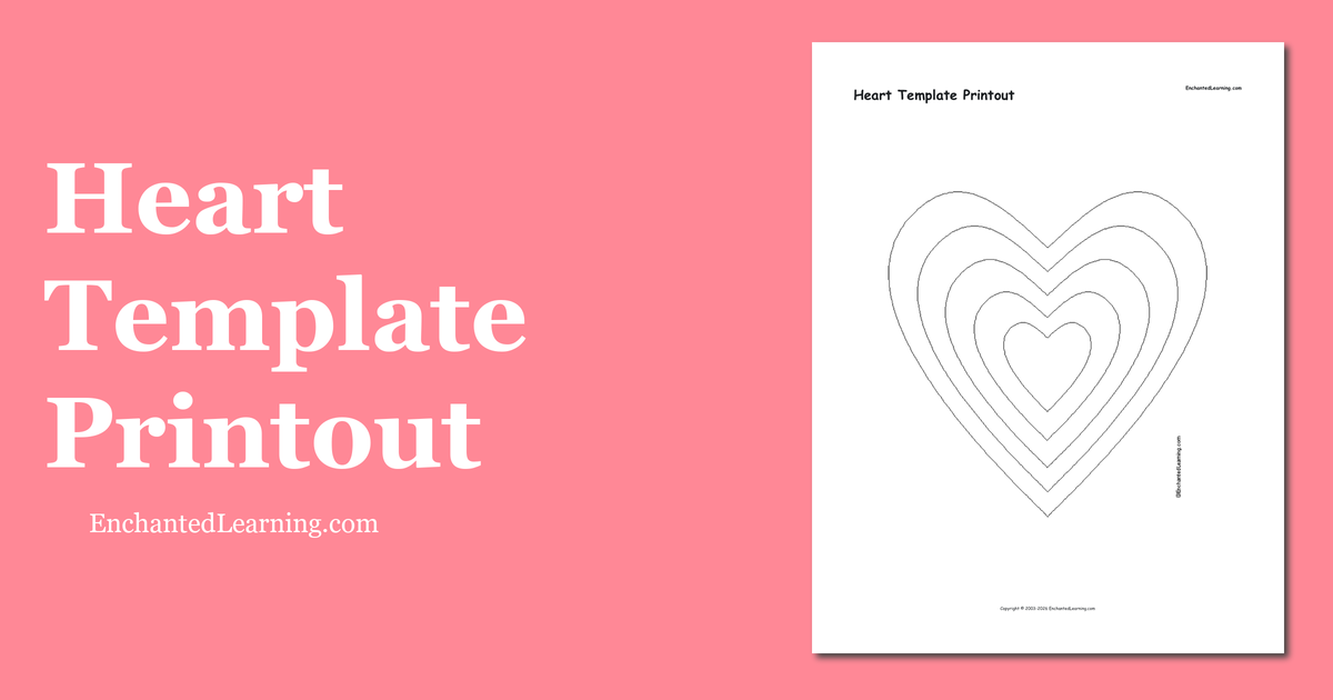 Heart Template Printout - Enchanted Learning