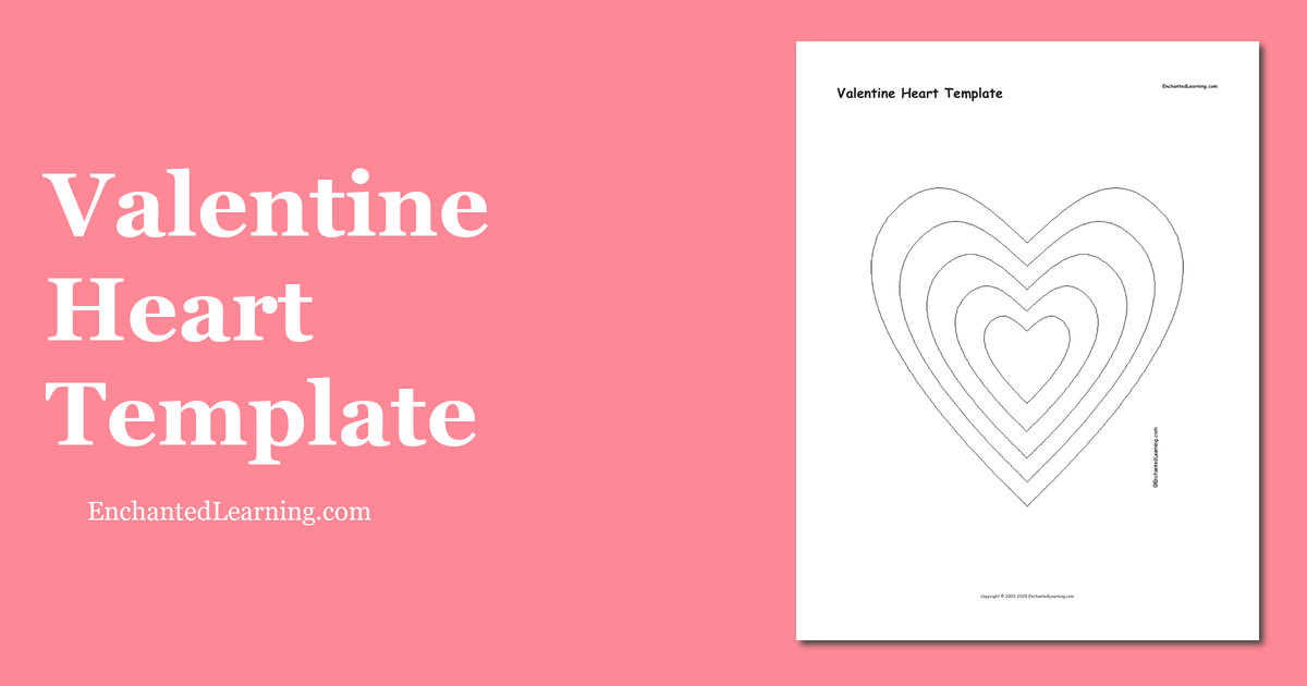 Valentine Heart Template - Enchanted Learning