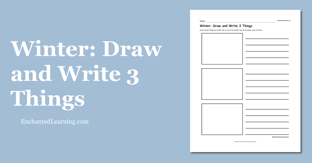 Winter: Draw and Write 3 Things - Enchanted Learning