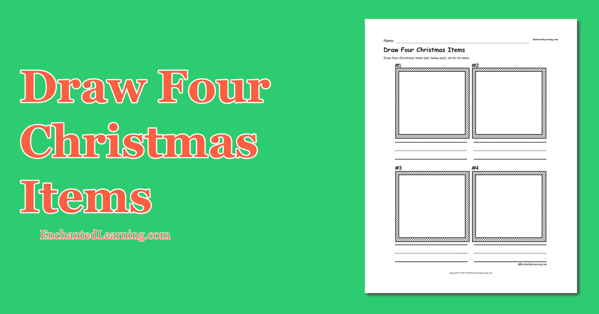 Draw Four Christmas Items - Enchanted Learning