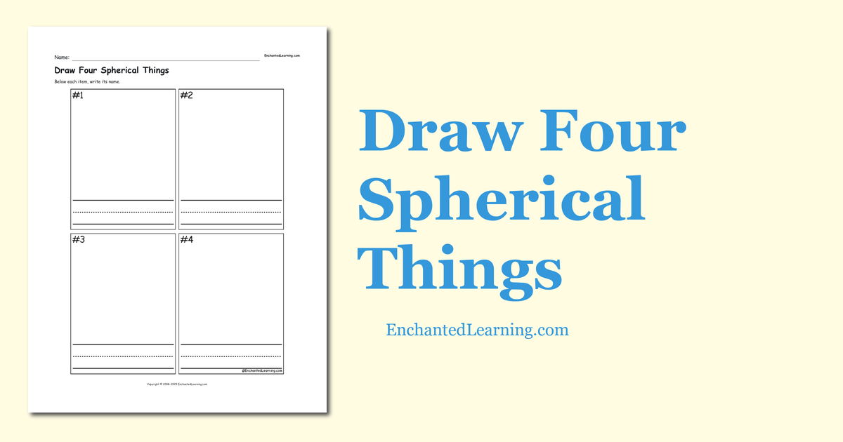 Draw Four Spherical Things - Enchanted Learning