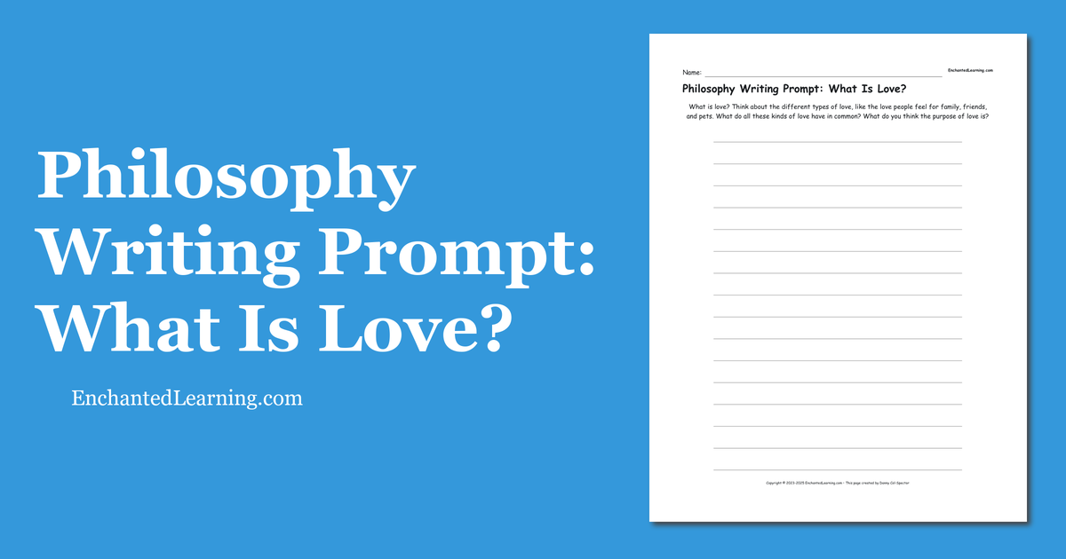 Philosophy Writing Prompt: What Is Love? - Enchanted Learning