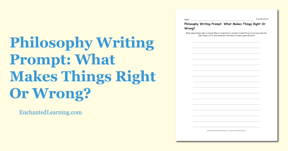 Philosophy Writing Prompt: What Makes Things Right Or Wrong ...