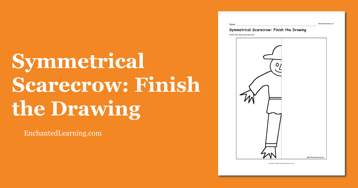 Symmetrical Scarecrow: Finish the Drawing - Enchanted Learning