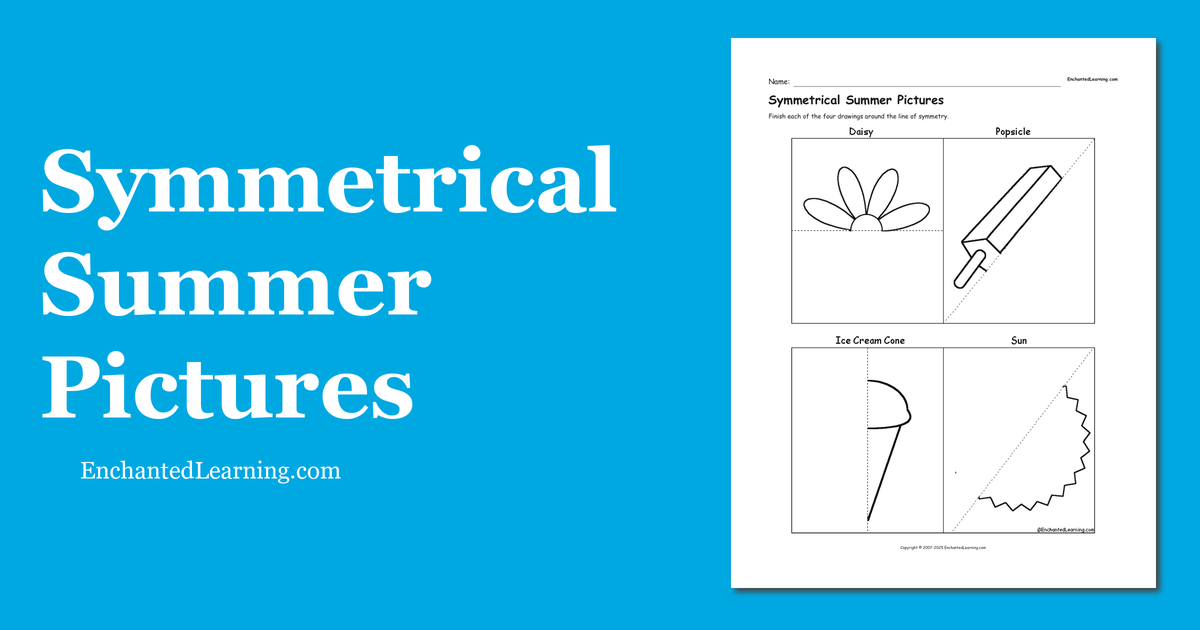 Symmetrical Summer Pictures - Enchanted Learning