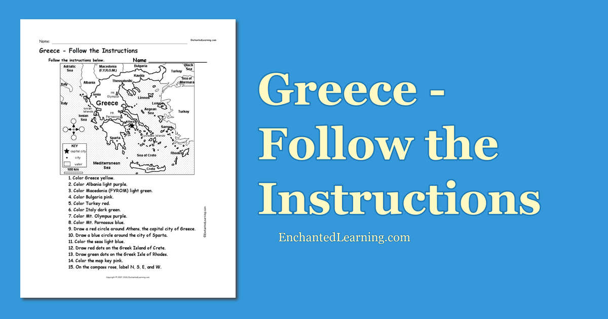 Greece - Follow the Instructions - Enchanted Learning