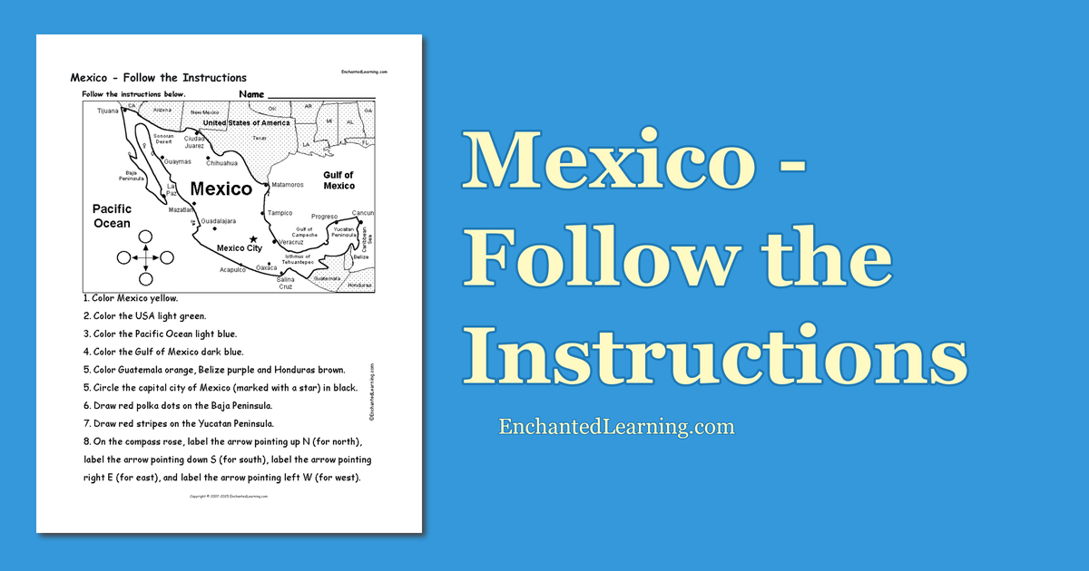 Mexico - Follow the Instructions - Enchanted Learning