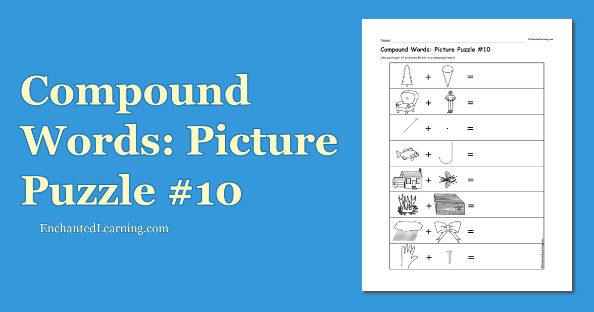 Compound Words: Picture Puzzle #10 - Enchanted Learning