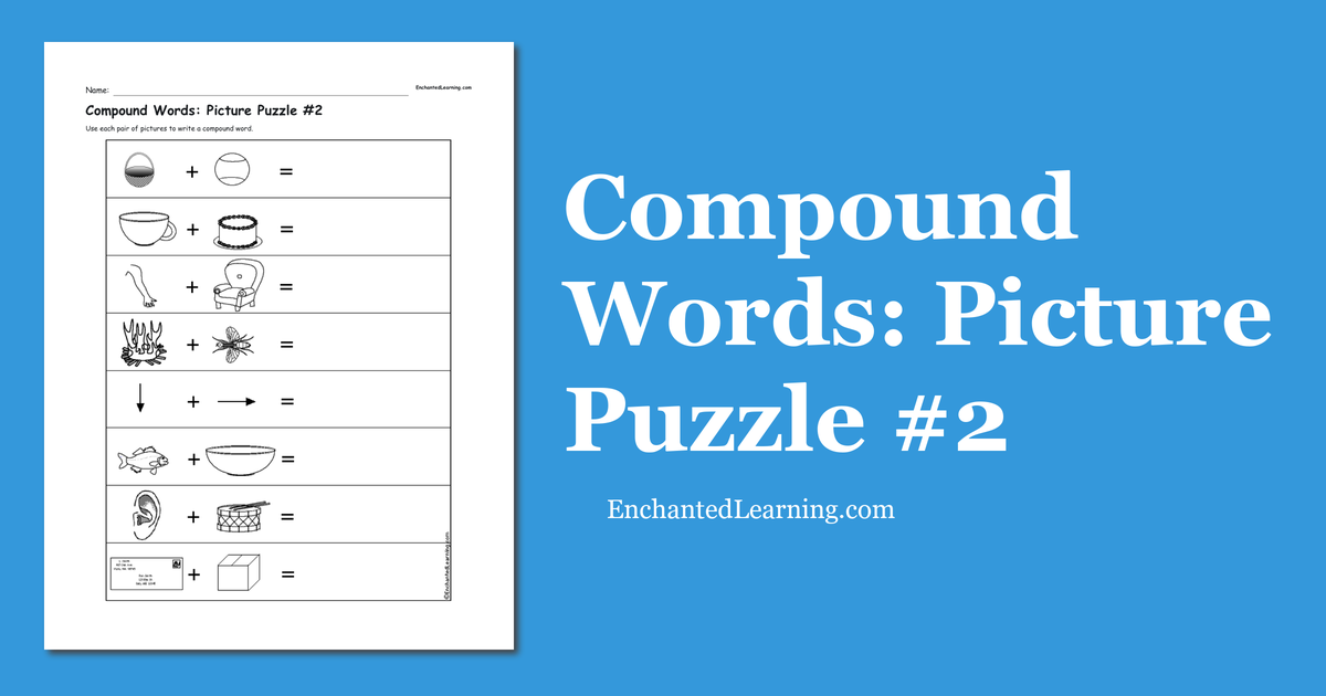 Compound Words: Picture Puzzle #2 - Enchanted Learning