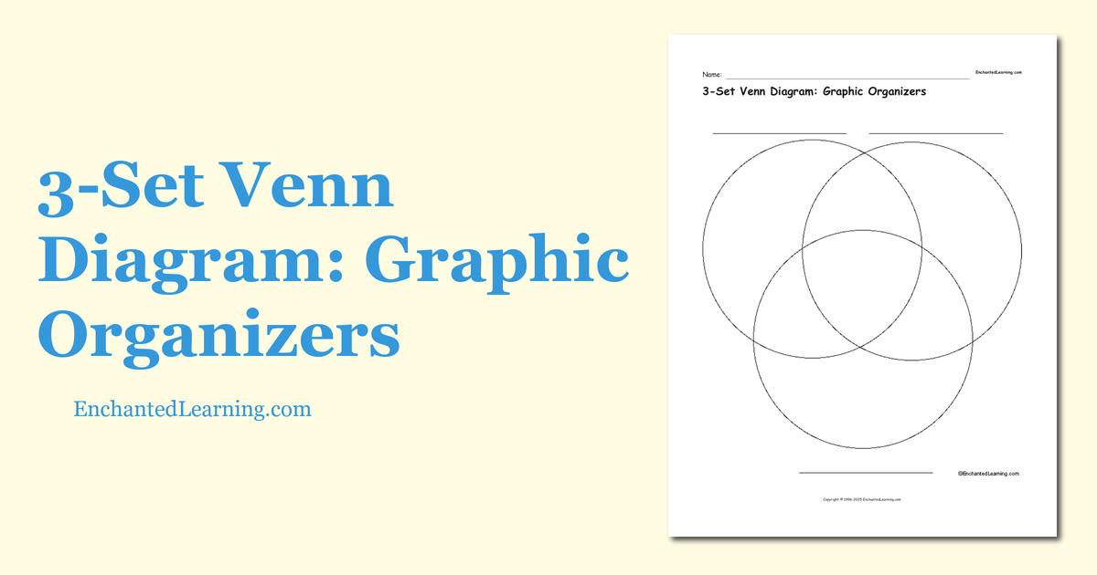 3-Set Venn Diagram: Graphic Organizers - Enchanted Learning