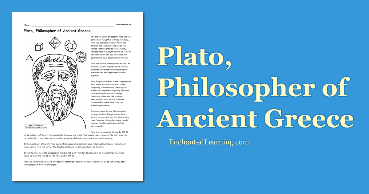 Plato Printout - Enchanted Learning