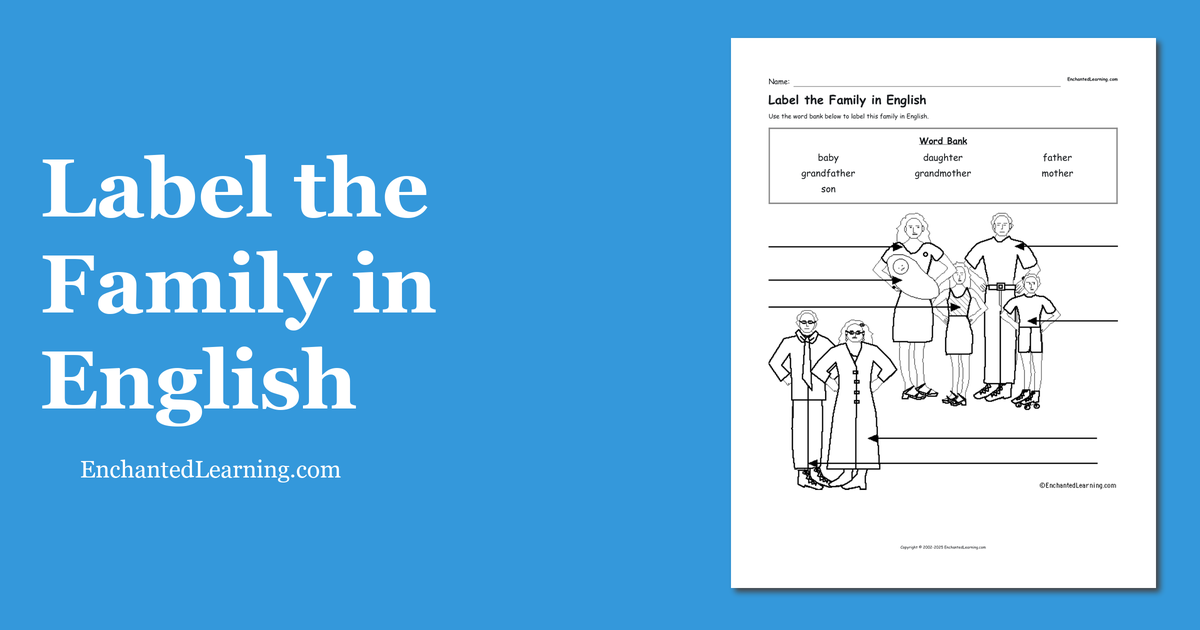Label the Family in English - Enchanted Learning