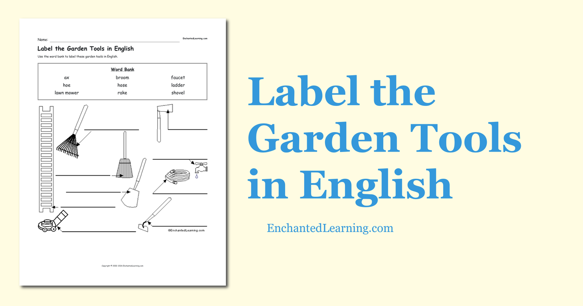 Garden Tools With Label