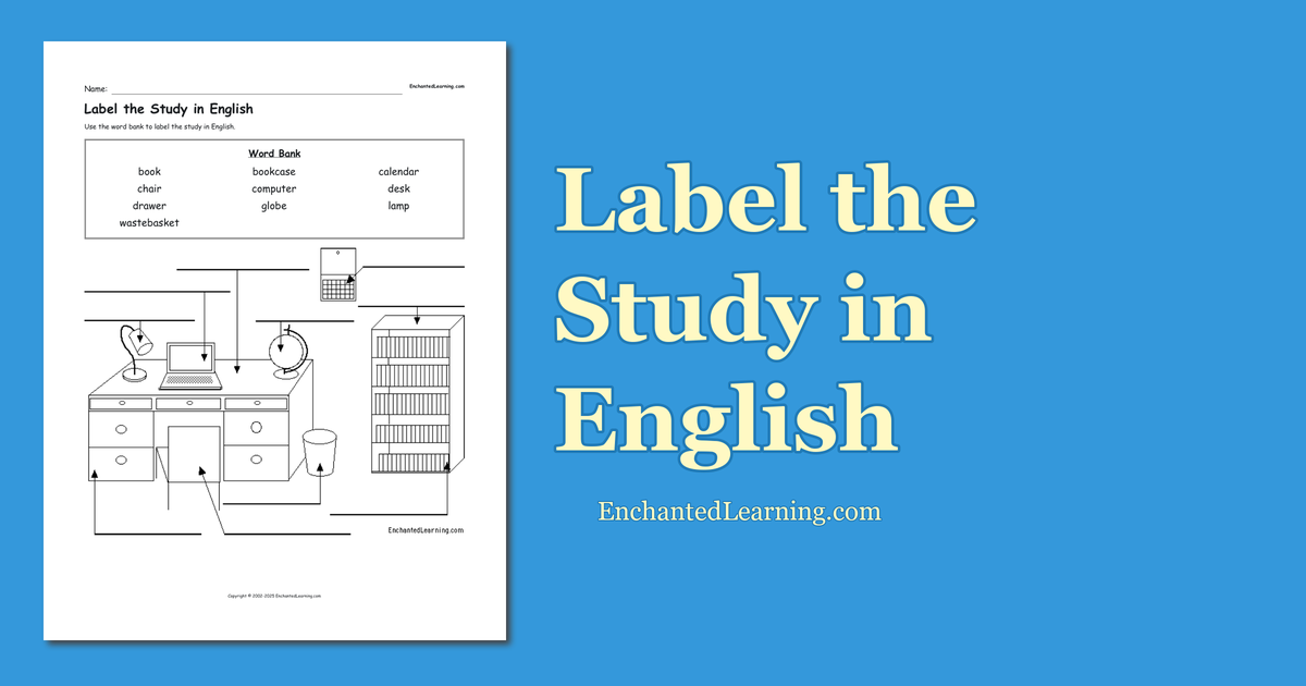 Label the Study in English - Enchanted Learning