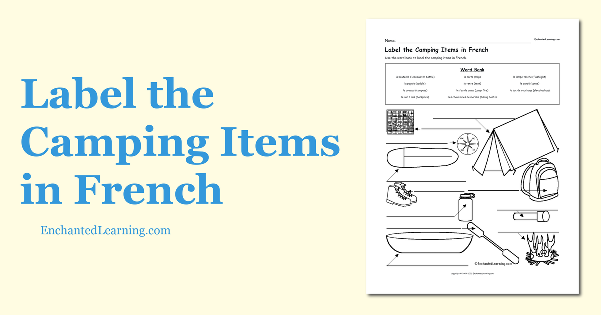 Camping French Words at Alexandra Hellyer blog