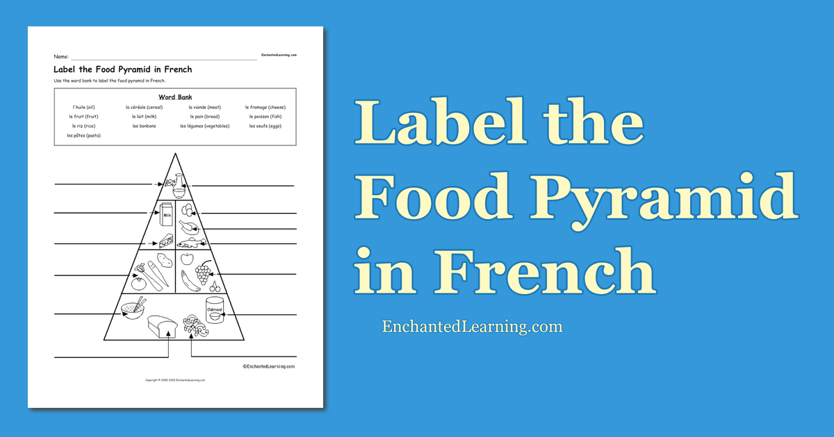 Label the Food Pyramid in French - Enchanted Learning