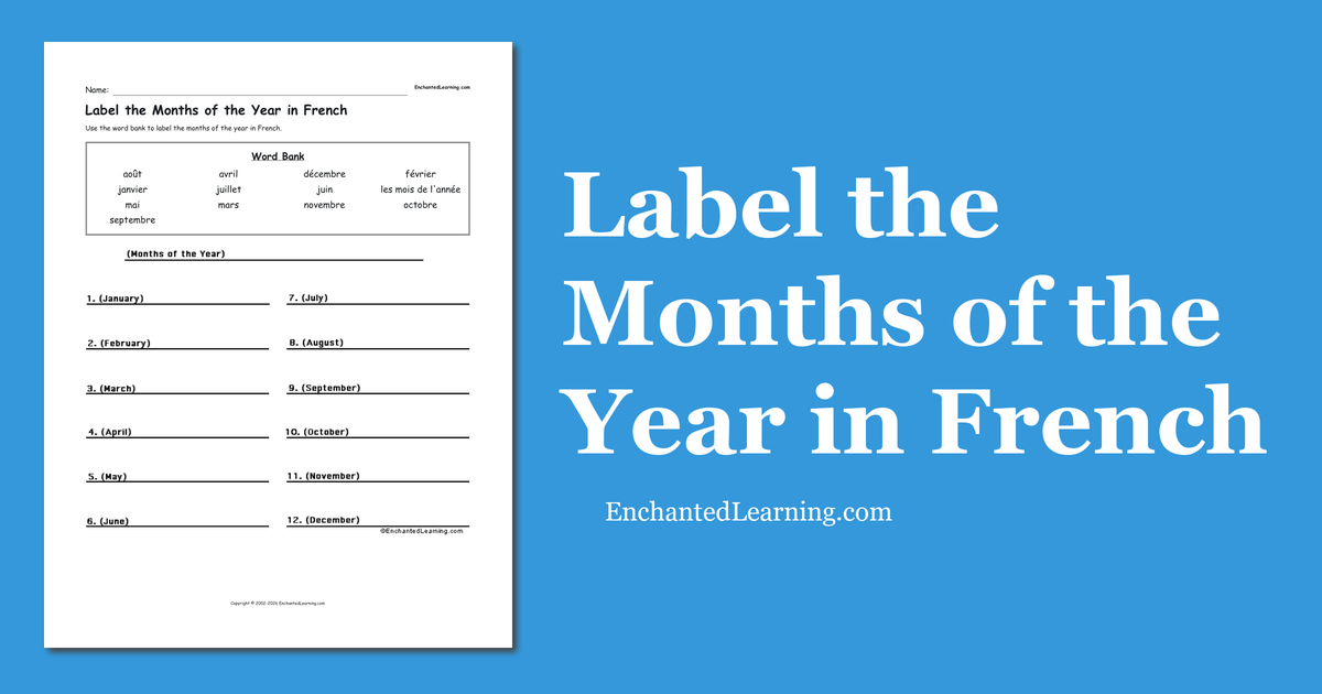 Months Of The Year In French