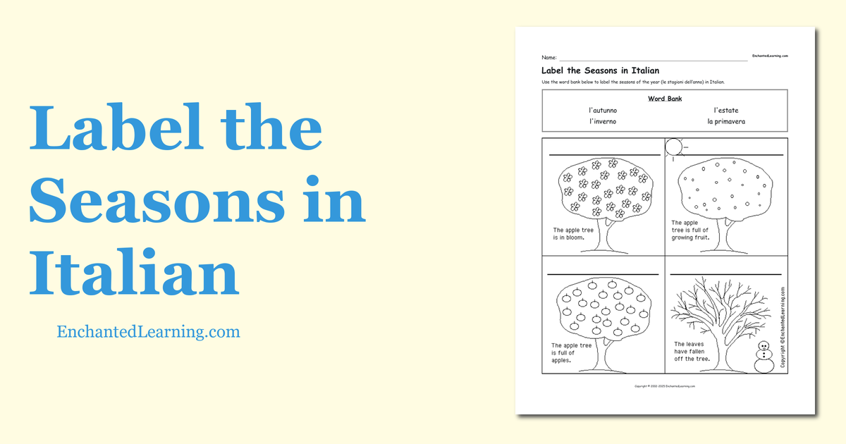 Label the Seasons in Italian - Enchanted Learning