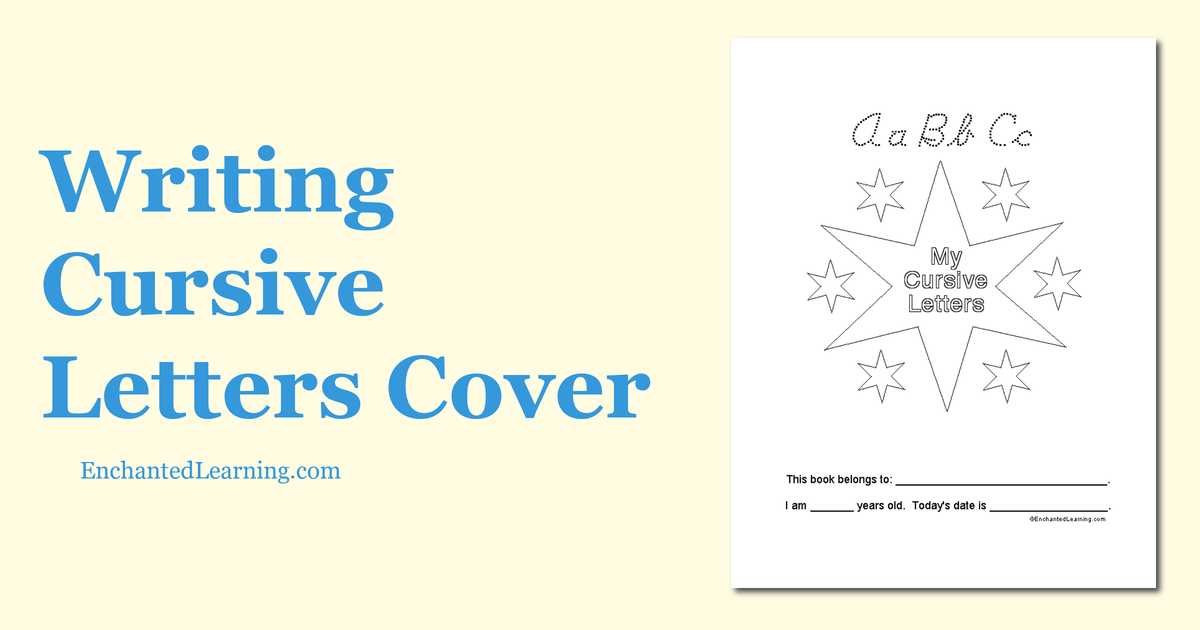 Writing Cursive Letters Cover - Enchanted Learning