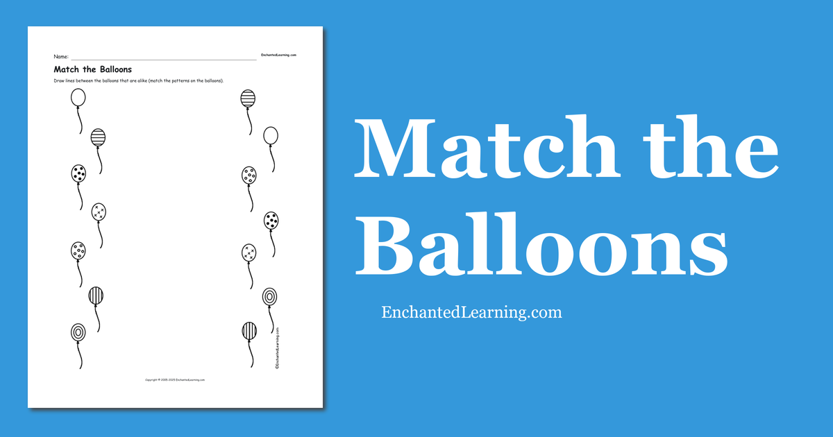 Match the Balloons - Enchanted Learning