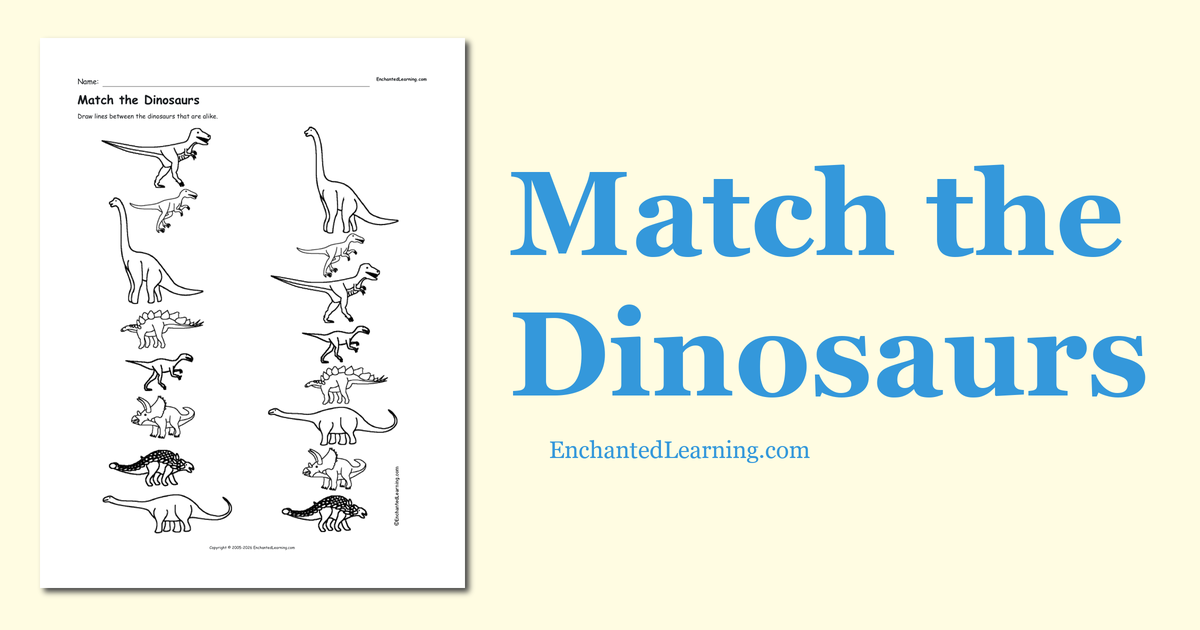 Match the Dinosaurs - Enchanted Learning