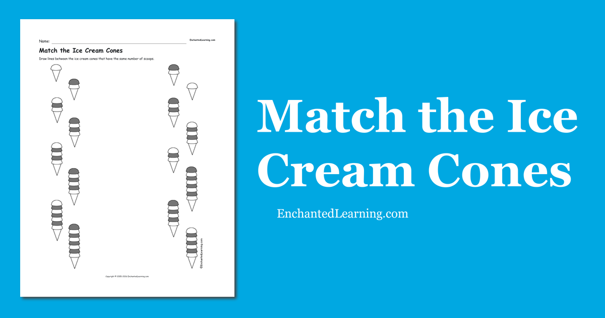 Match the Ice Cream Cones - Enchanted Learning