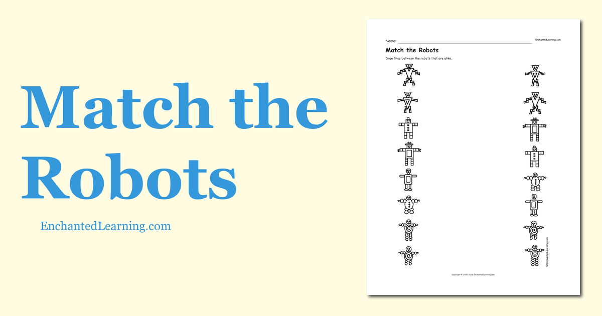 Match the Robots - Enchanted Learning
