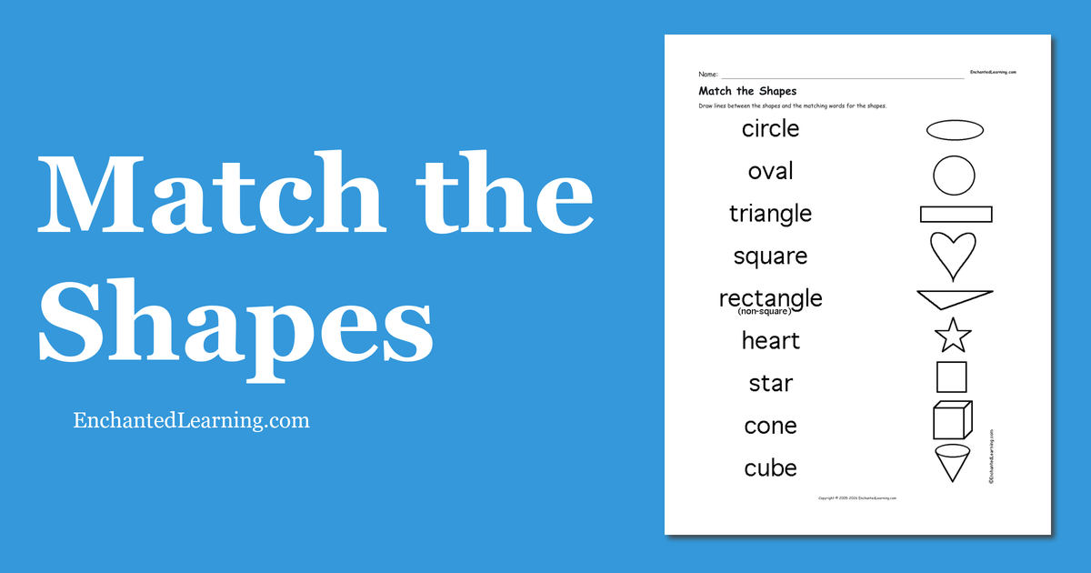 Match the Shapes - Enchanted Learning