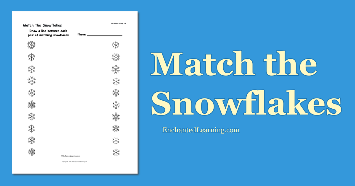Match the Snowflakes - Enchanted Learning