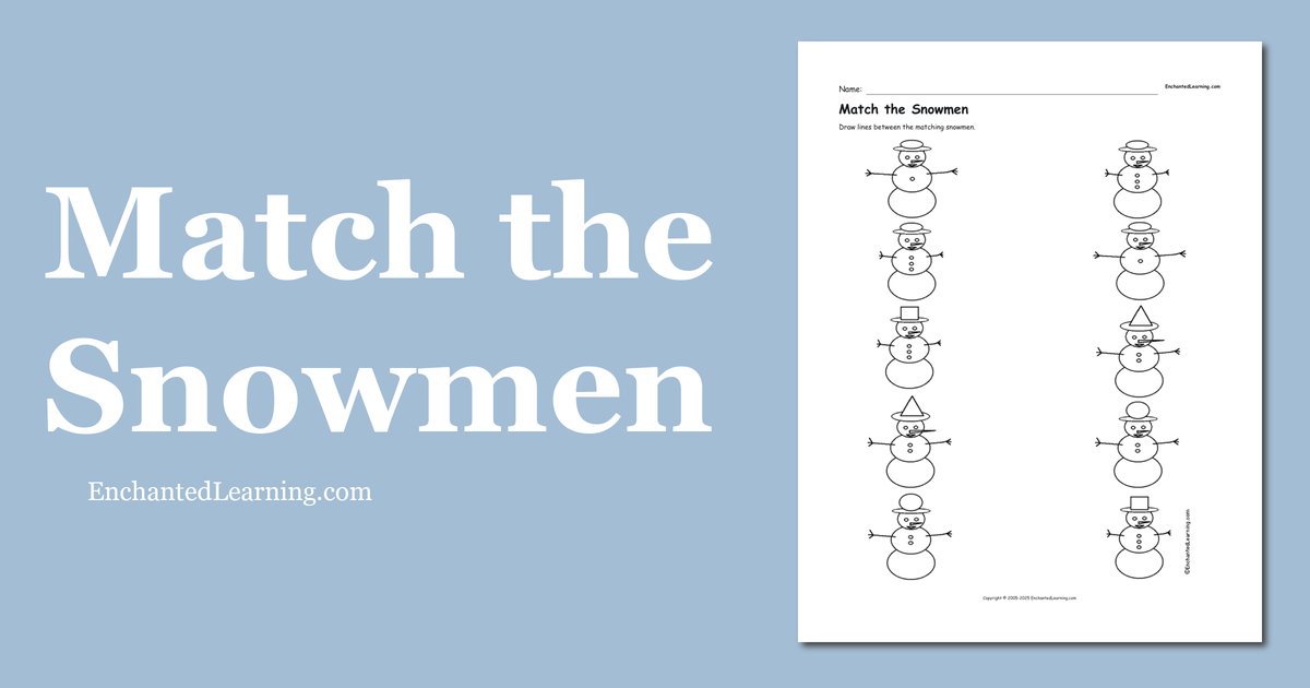 Match the Snowmen - Enchanted Learning