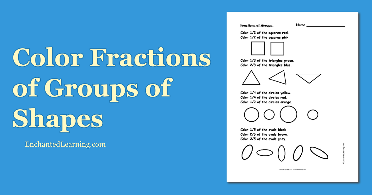 Color Fractions of Groups of Shapes - Enchanted Learning
